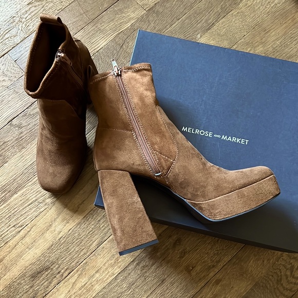 Melrose and Market | Shoes | Melrose And Market Emerson Platform Bootie ...